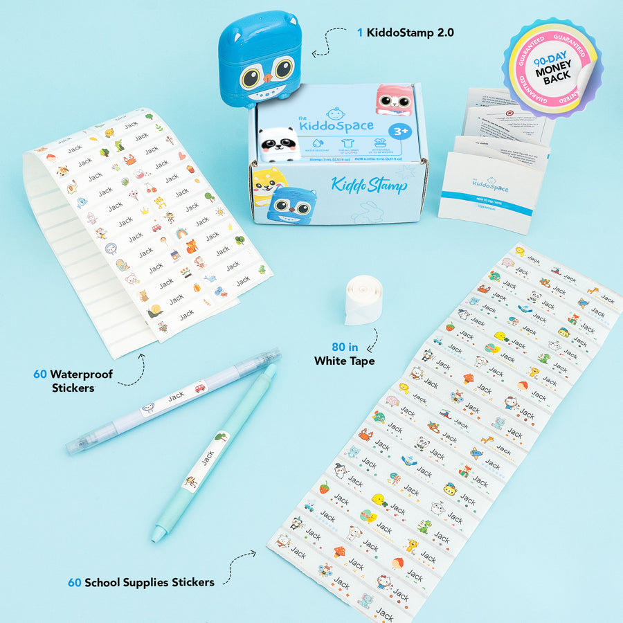 KiddoStamp 2.0 - Complete Stamping Set – TheKiddoSpace CA | Name Stamps for Clothes, Organizers ...